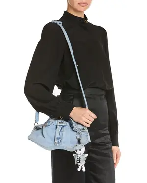 Alexander McQueen Crochet Denim Skelly Charm