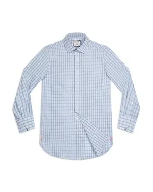 Thomas Pink Gradient Check Dress Shirt - Blue