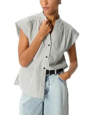 Whistles Seersucker Stripe Shirt - White Multi