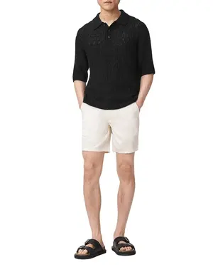 ALLSAINTS Cyclone Knit Polo Shirt - Black