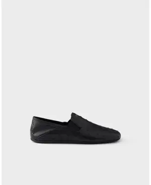 Prada Ostrich Leather Loafers