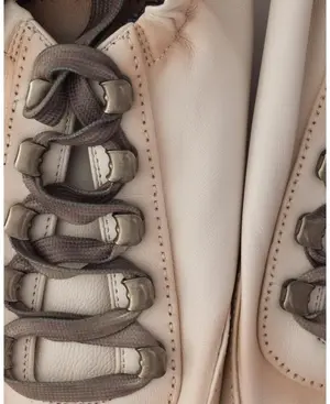 Prada Antiqued Nappa Leather Collapsible Sneakers With Hooks - Neutral