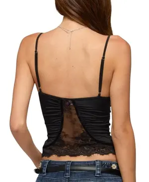EDIKTED Yanny Lace Trimmed Tank Top