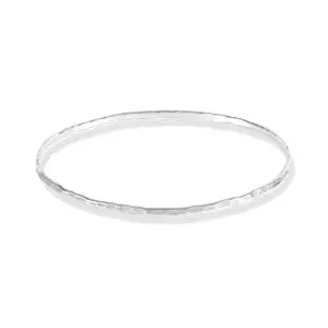 DOWER & HALL Fine Hammered Nomad Bangle - Silver