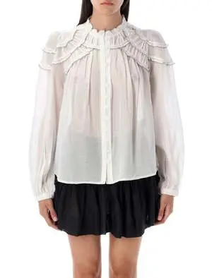 MARANT ETOILE Ruffled Button-front Blouse