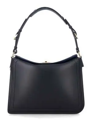 LANVIN LANVIN Structured Leather Shoulder Bag Nero