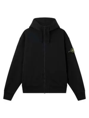 Stone Island Double-layer Hood Full Zip Sweatshirt With Vertical Pockets