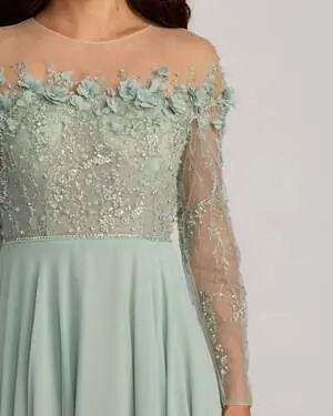 Mac Duggal Embellished Off-the-shoulder Gown With 3d Floral Appliqués
