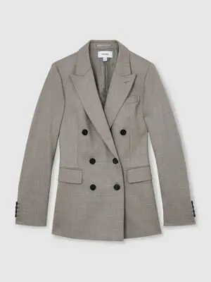 REISS Darcy Wool-blend Double-breasted Blazer