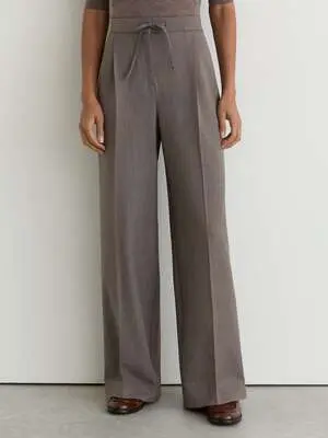 REISS Petite Elowen Wide-leg Trousers - Neutral