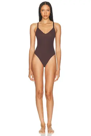 NEGATIVE UNDERWEAR Base Cami Bodysuit - Espresso