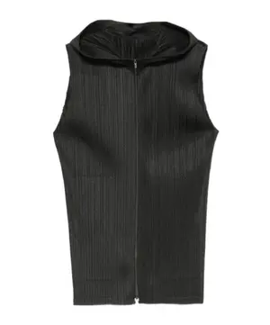 PLEATS PLEASE BY ISSEY MIYAKE Monthly Colors: April Zip-up Hoodie - Black