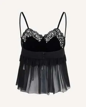 Chloé Crêpe De Chine Camisole Top - Black