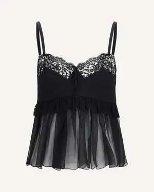 Chloé Crêpe De Chine Camisole Top - Black