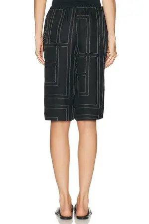 TOTEME Monogram Silk Culotte Short