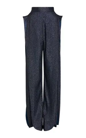 Maticevski Appearance Lamé Wide-leg Trousers - Navy