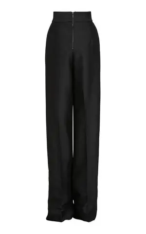 Maticevski Reason Relaxed Wool-silk Trousers