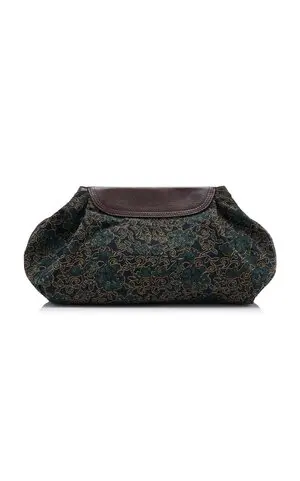 Dries Van Noten Medium Blossom Embroidered Clutch