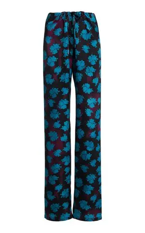 Dries Van Noten Pachas Silk Drawstring Trousers - Print