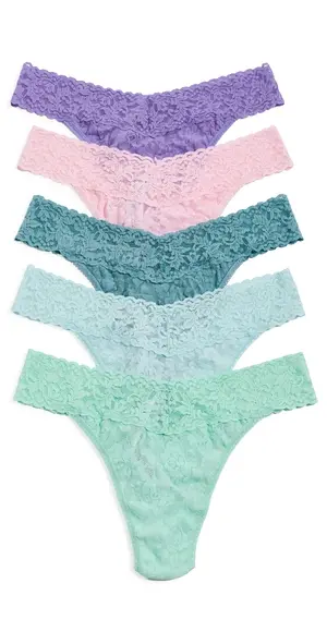 Hanky Panky Signature Lace Original Rise Thong Panties 5 Pack - Cphd