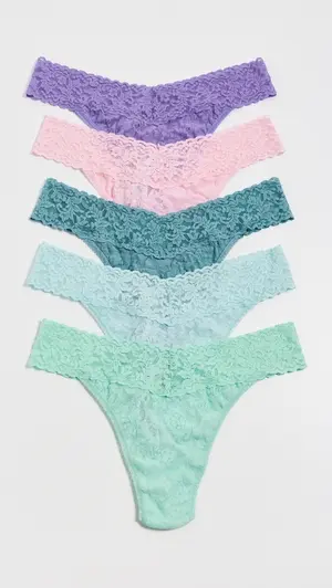Hanky Panky Signature Lace Original Rise Thong Panties 5 Pack