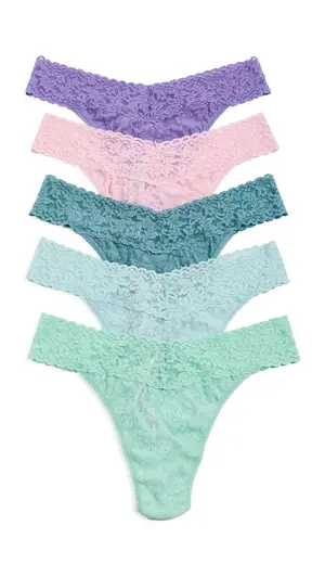 Hanky Panky Signature Lace Original Rise Thong Panties 5 Pack