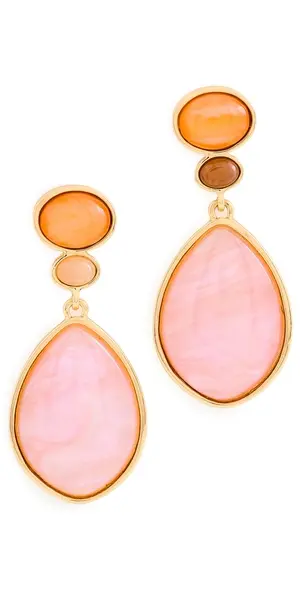 ADINA EDEN Colored Two-tone Teardrop Drop Earrings