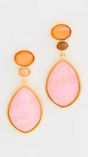 ADINA EDEN Colored Two-tone Teardrop Drop Earrings