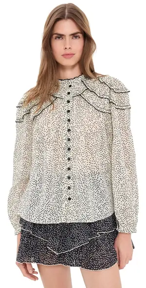 Isabel Marant Étoile Christa Top - Ecru/black