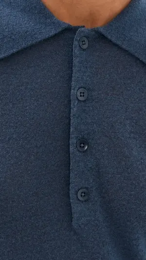 Tibi Mercerized Soft Wool Polo