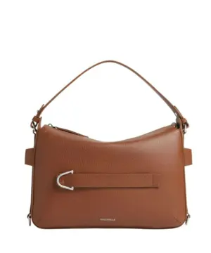 COCCINELLE Gretel Ribbon Shoulder Bag - Cognac