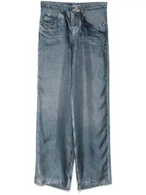 PIERRE-LOUIS MASCIA Printed Silk Trousers - Navy