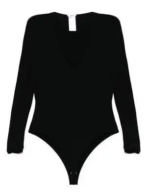 Wolford V Necked Bodysuit - Black
