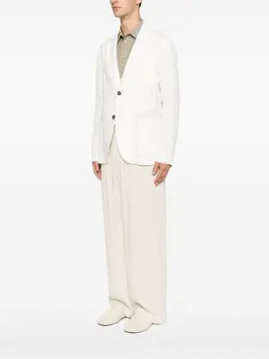 Emporio Armani Single Breasted Linen Jacket