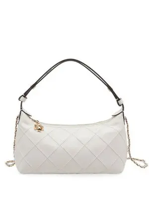 Tory Burch Fleming Leather Pouch - Ecru