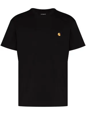 Carhartt Work In Progress Logo Cotton T Shirt - Black