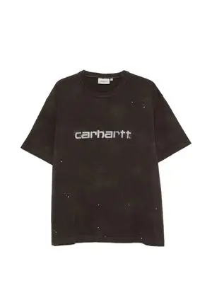Carhartt Work In Progress Logo Cotton T Shirt - Brown