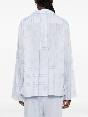 TOTEME Cotton Blend Pajama Shirt