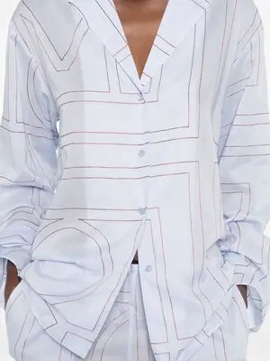 TOTEME Cotton Blend Pajama Shirt
