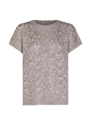 Fabiana Filippi Wool Blend Top - Grey