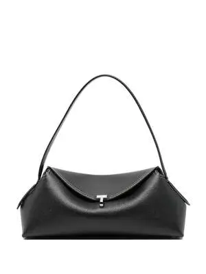 TOTEME T Lock Leather Shoulder Bag - Black