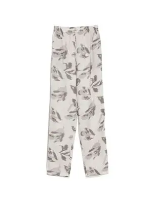 Emporio Armani Printed Linen Trousers
