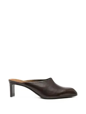 Khaite Colt Leather Mules - Brown