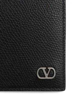 Valentino Garavani V Logo Signature Leather Wallet