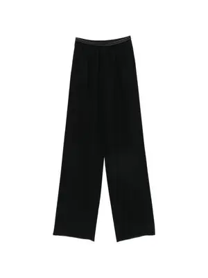 Emporio Armani Wide Leg Trousers - Black