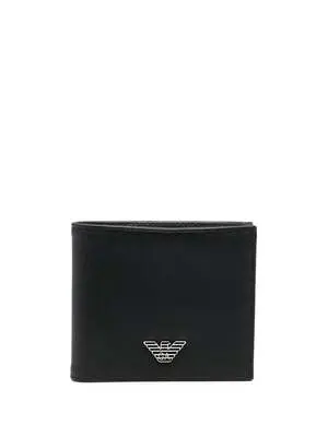 Emporio Armani Logo Bifold Wallet - Black