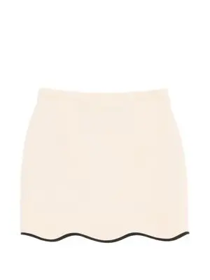 Valentino Garavani Wool And Silk Blend Skirt - Ecru