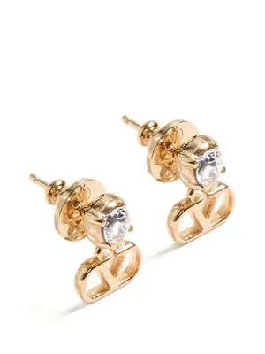 Valentino Garavani V Logo Signature Strass Earrings