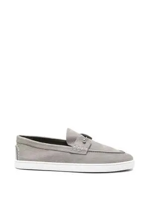 CHRISTIAN LOUBOUTIN Chambeliboat Suede Leather Loafers - Grey