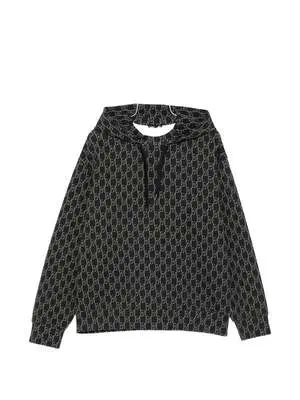 Emporio Armani Printed Cotton Hoodie - Navy